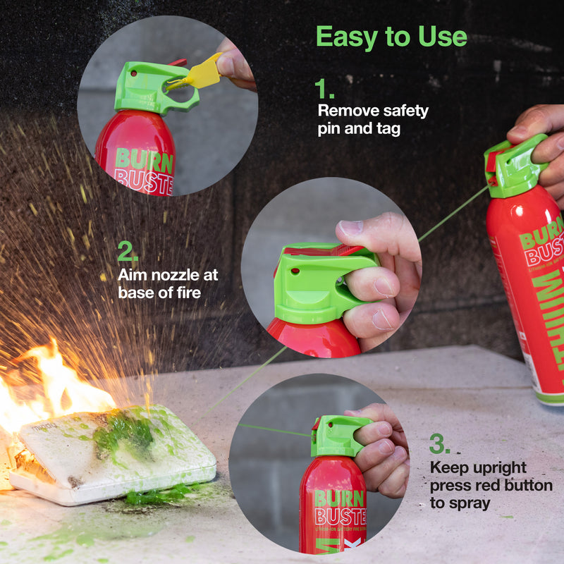 BurnBuster Lithium-Ion Fire Extinguisher