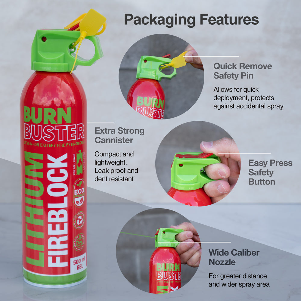 BurnBuster Lithium-Ion Fire Extinguisher
